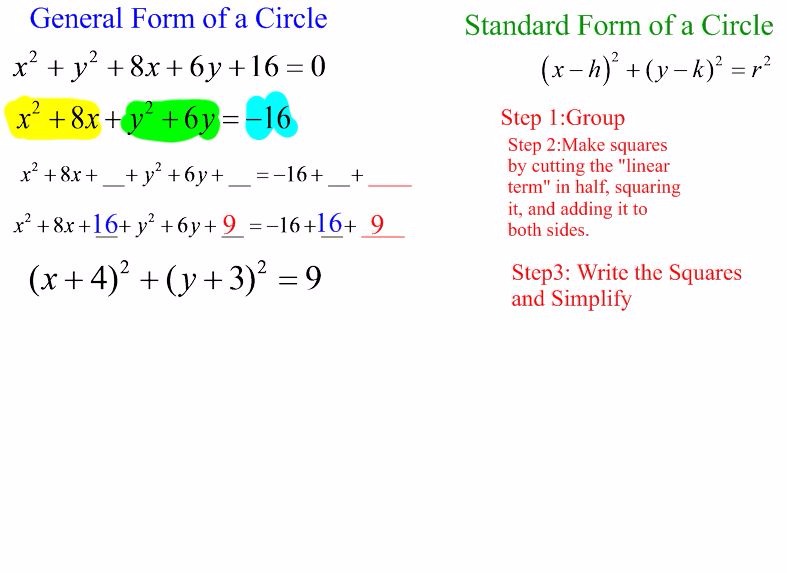 Write The Equation Of A Circle In Standard Form Calculator - Tessshebaylo