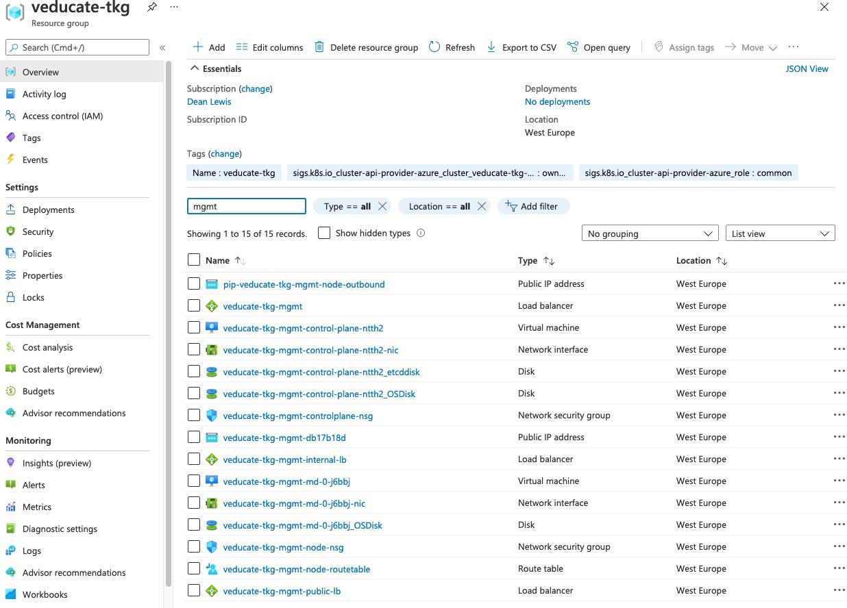 Deploying Tanzu Kubernetes Grid Management Cluster To Microsoft Azure Dev Community