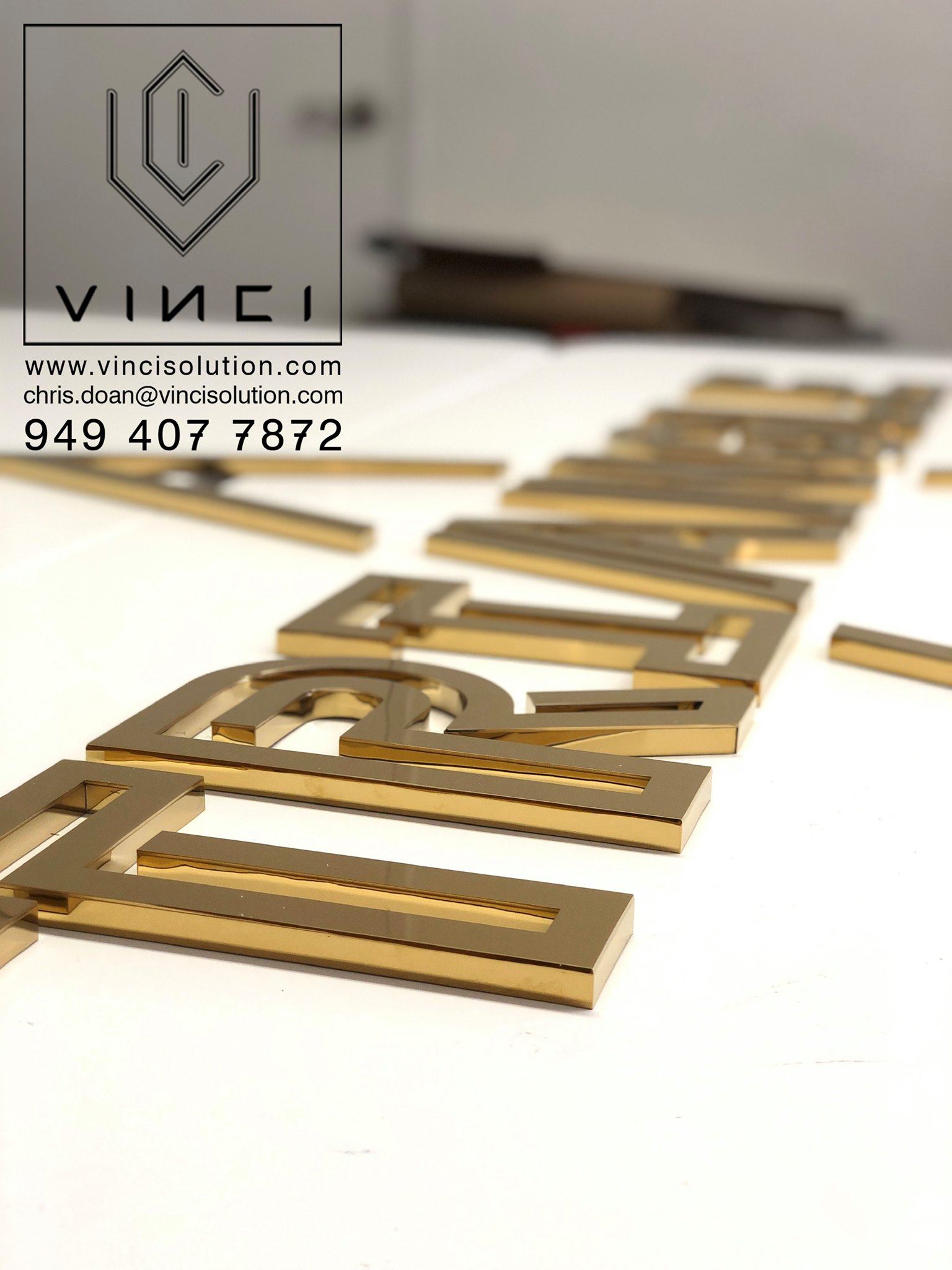 STAINLESS STEEL LOGO (FREE LOGO DESIGN) - VINCI SOLUTION INC
