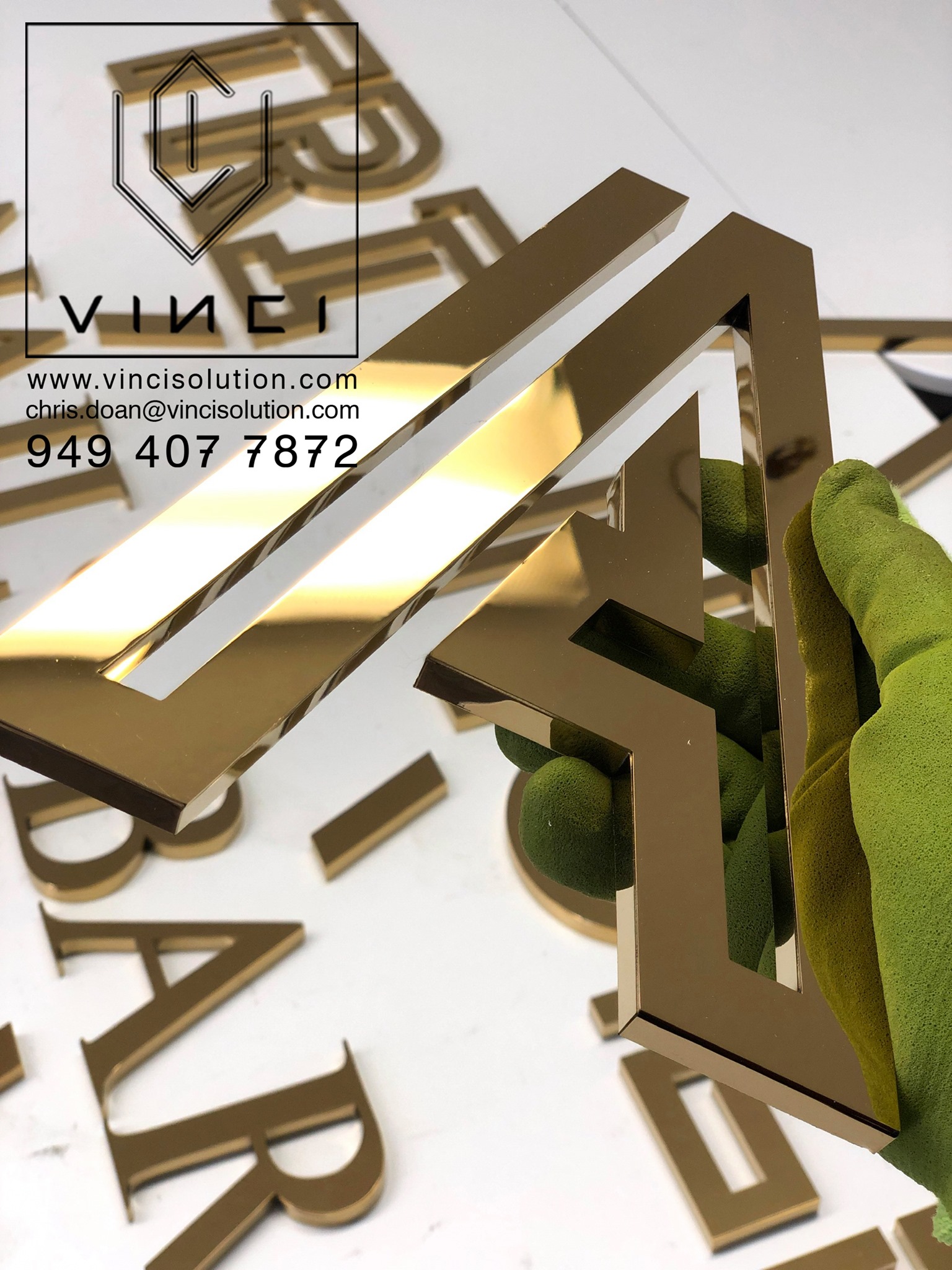 STAINLESS STEEL LOGO (FREE LOGO DESIGN) - VINCI SOLUTION INC
