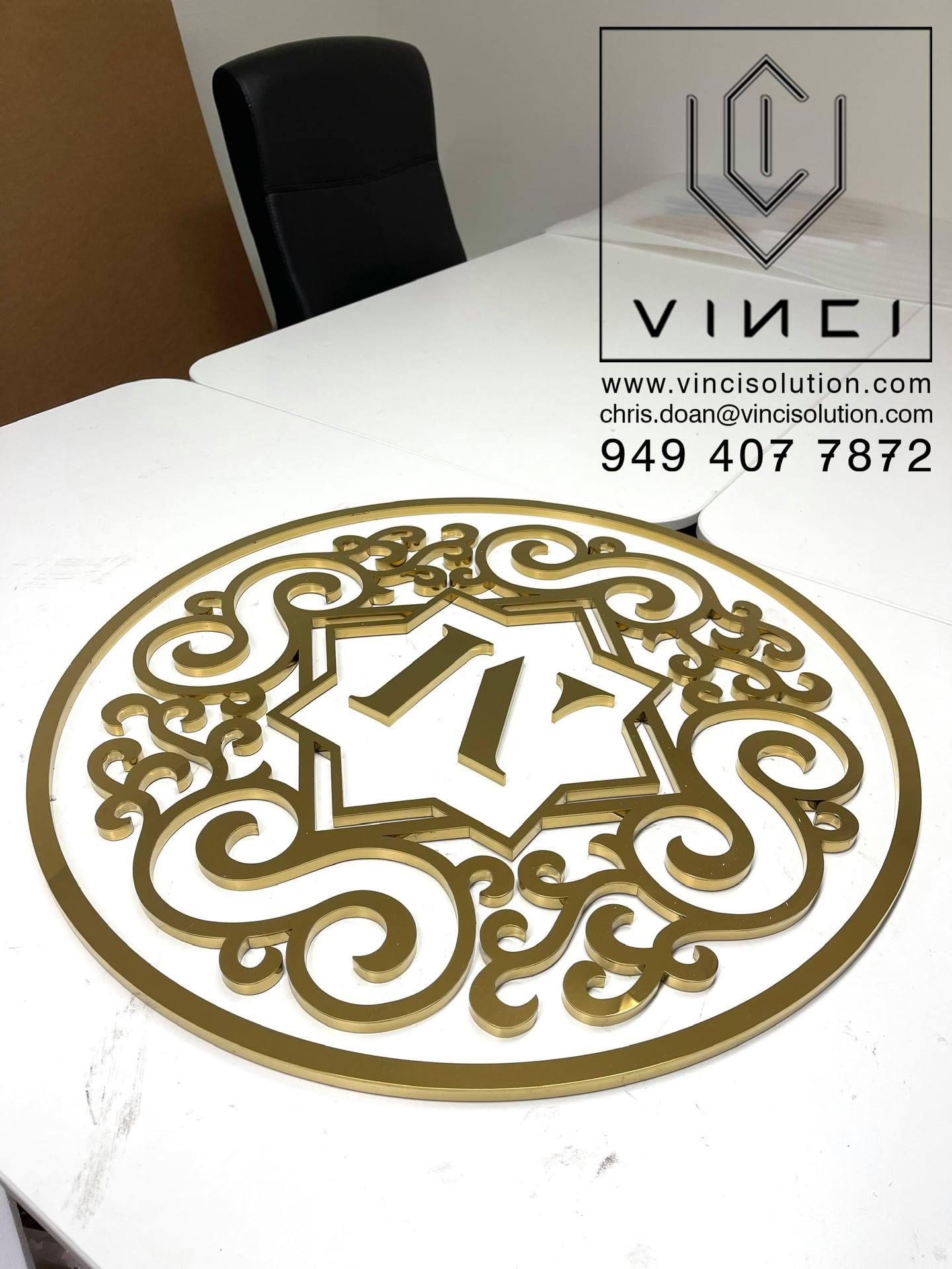 STAINLESS STEEL LOGO (FREE LOGO DESIGN) - VINCI SOLUTION INC