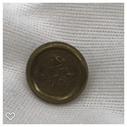 a040-Early 19th Century Antique Jacksonian Button of a Rose Flower ...