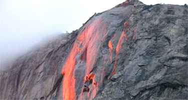 WATERFALL TURNS INTO FLOWING LAVA! - Weekly World News