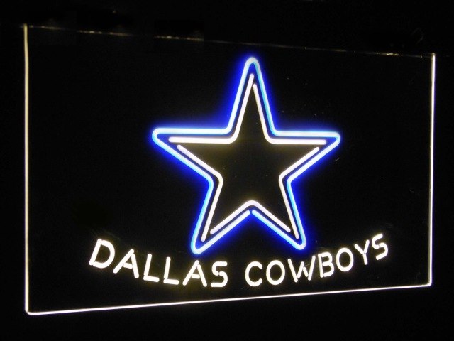 Dallas Cowboys Star Football Bar Decor Dual Color Led Neon Sign - neon ...