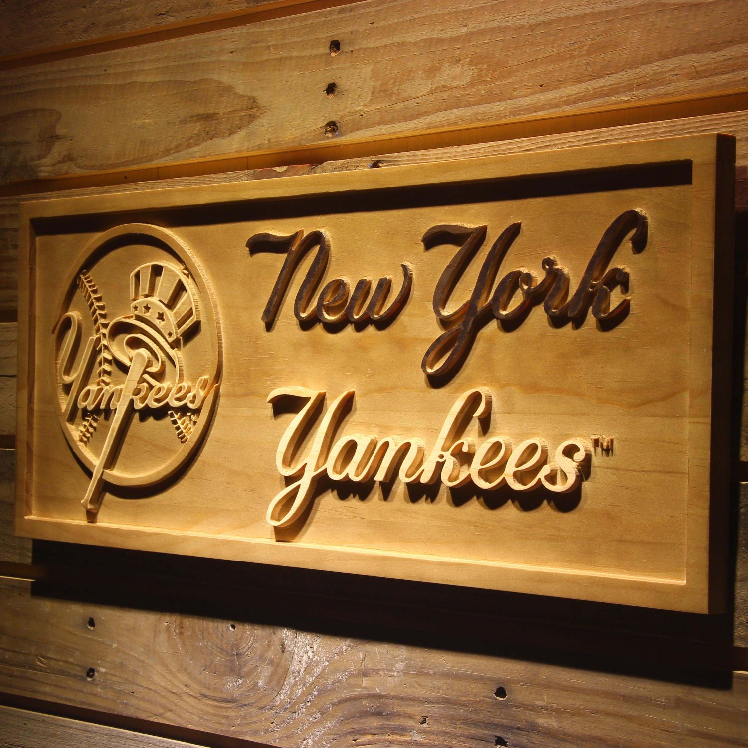 New York Yankees Wood Sign - neon sign - LED sign - shop - What's your ...