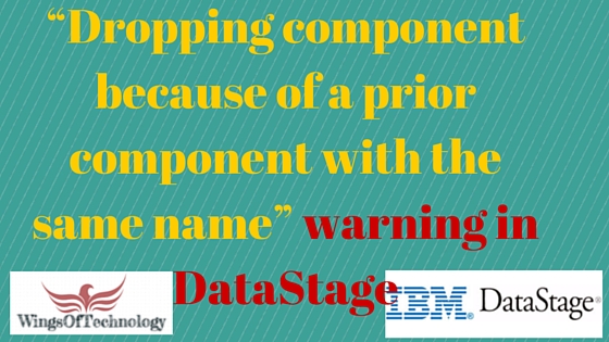 Dropping Component Because Of A Prior Component With The Same Name