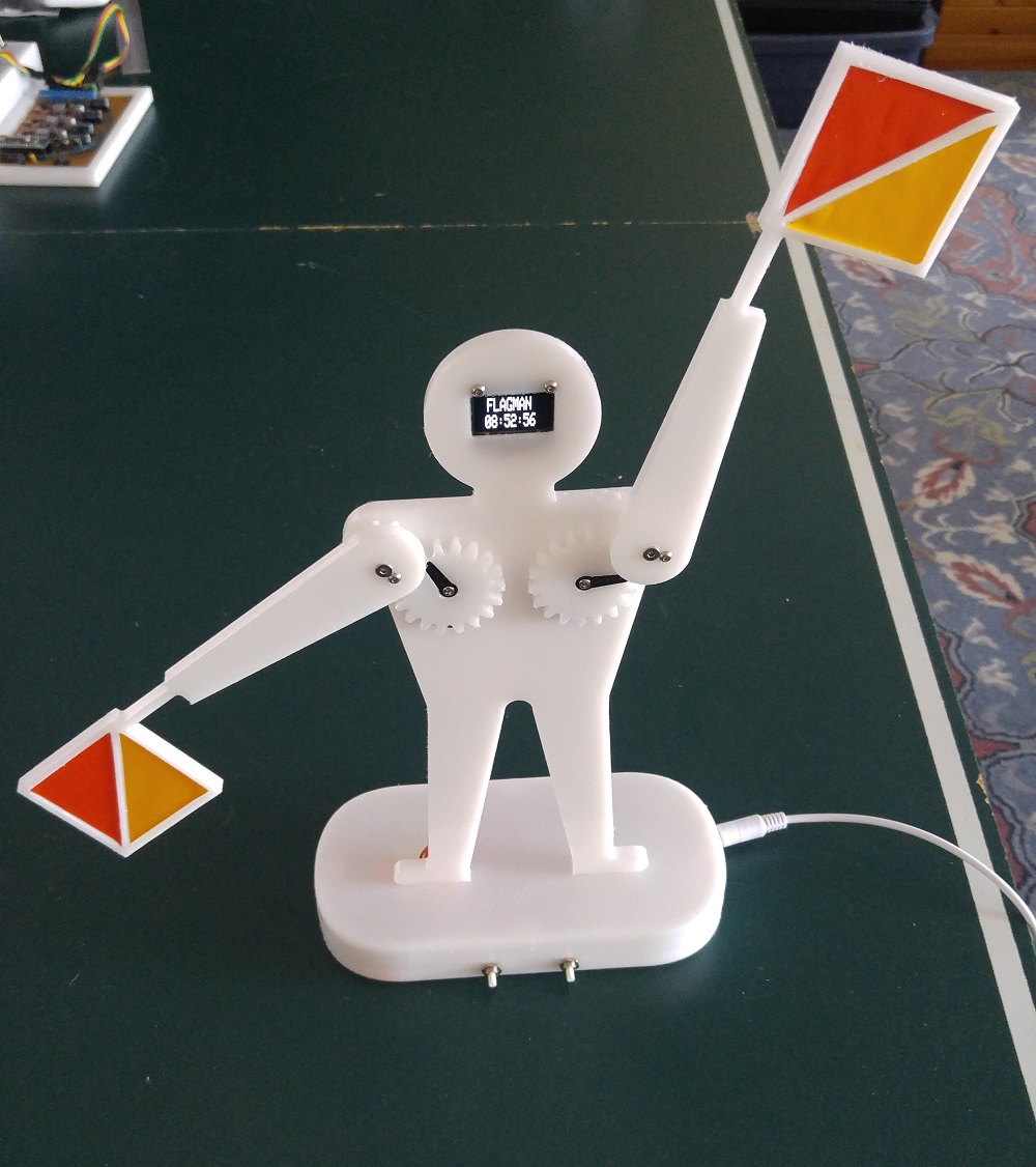 FlagMan – The Semaphore Clock – WoodUino.ca