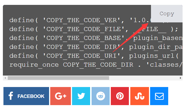 Copy To Clipborad Button For Code Snippets - Copy The Code | WP Missing