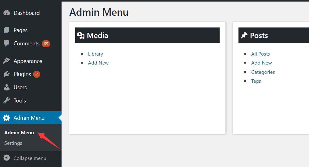 Advanced Admin Menu For Wordpress - Move Admin Menu Items | WP Missing