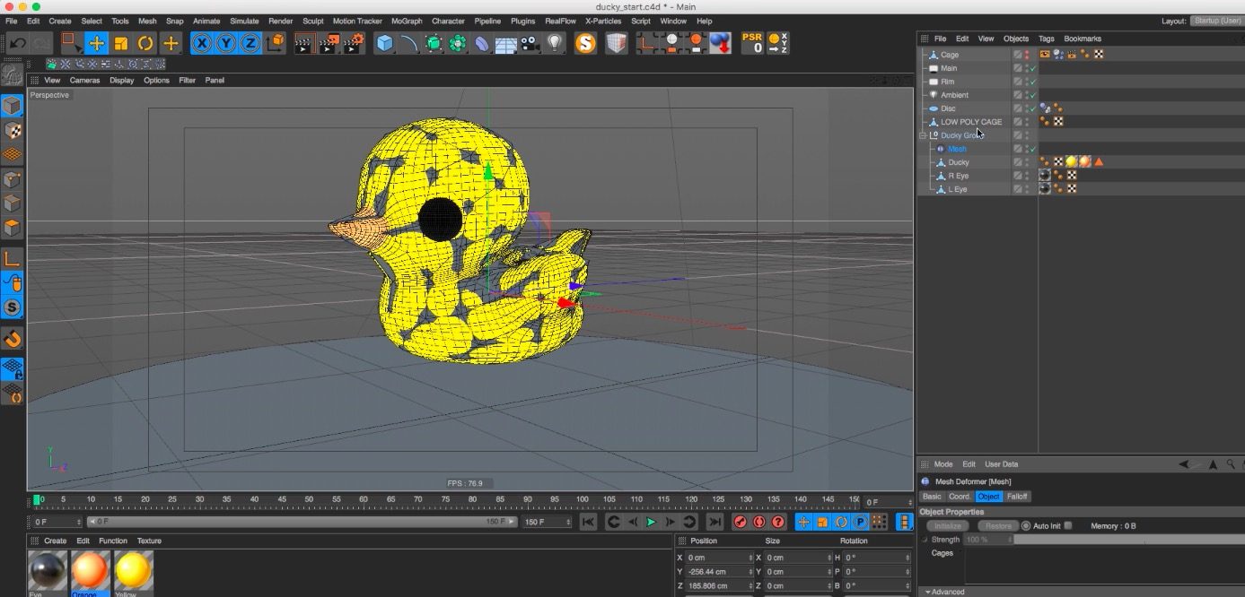 Soft Body Dynamics Using Mesh Deformer in C4D | 3DArt
