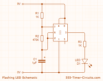 Simple Flashing Led Circuit Diagram