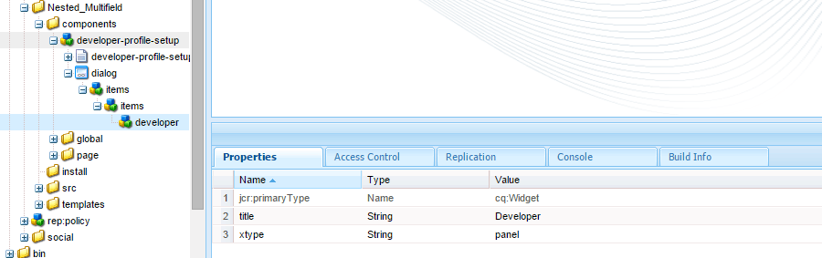 Aem Create A Nested Multi Field Cq Dialog Widget Aem Cq5 Tutorials