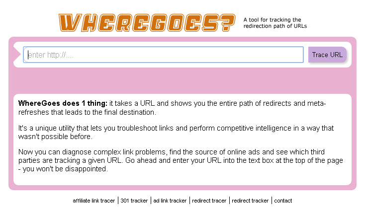 Follow Redirects with WhereGoes - AffChris Follow Redirects with WhereGoes - AffChris