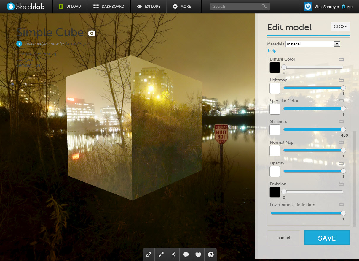 Improve your WebGL models on Sketchfab with the new material editor ...