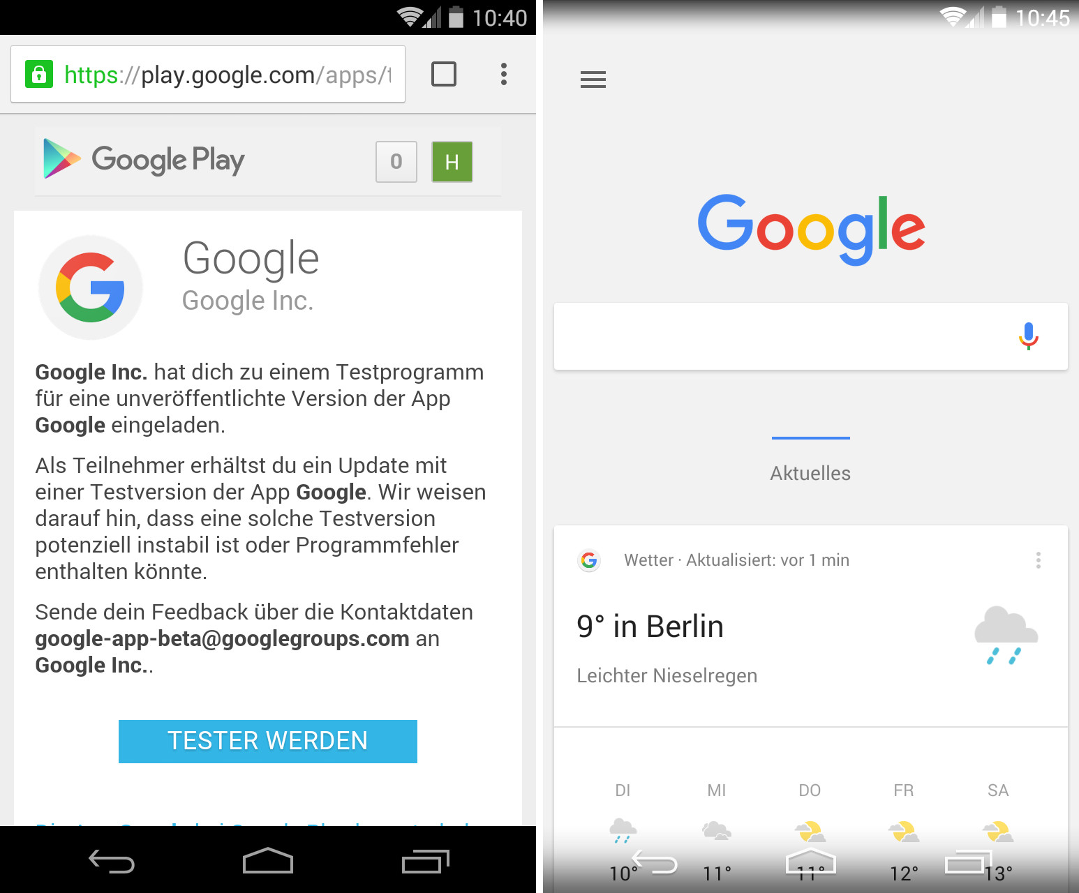 Google lädt zum Testen der Google-App ein - Androidmag