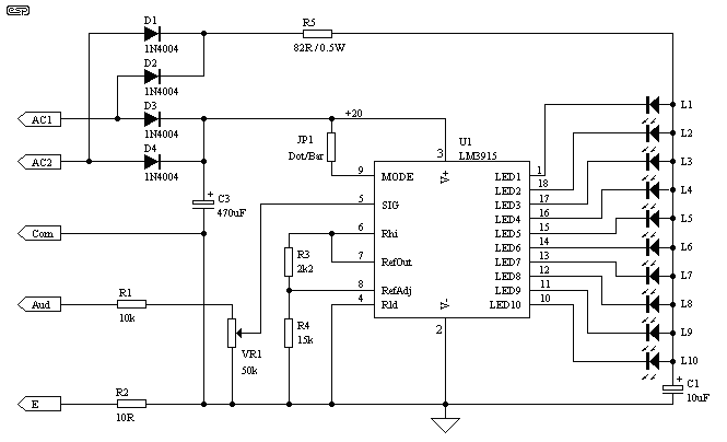 Led Vu Meter Schematic Diagram Led Vu Meter Schematic Diagram