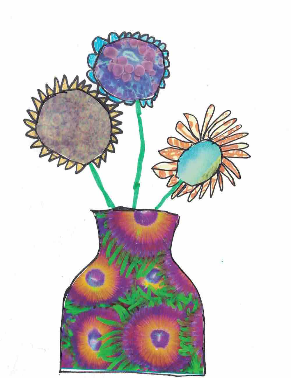 Spring Vase of Flowers Art Project