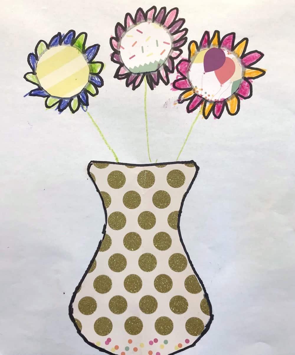 Spring Vase of Flowers Art Project – Art is Basic | An Elementary Art Blog