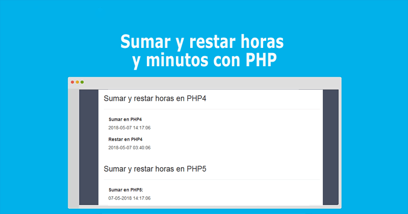 Sumar y restar horas y minutos con PHP » BaulPHP