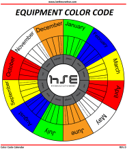 Monthly Electrical Color Code Chart