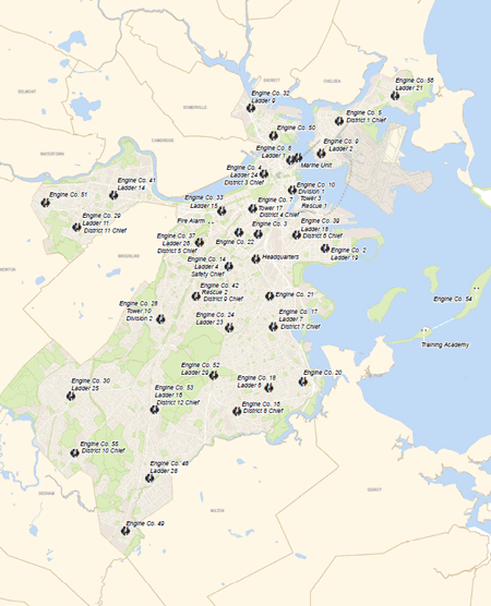 Firehouse Locations Boston Fire Department – Boston Fire Wire