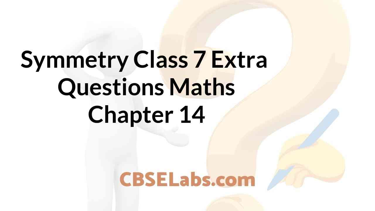 Symmetry Class 7 Extra Questions Maths Chapter 14 - CBSE Labs