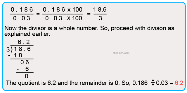 Division-Decimal Numbers - CBSE Tuts