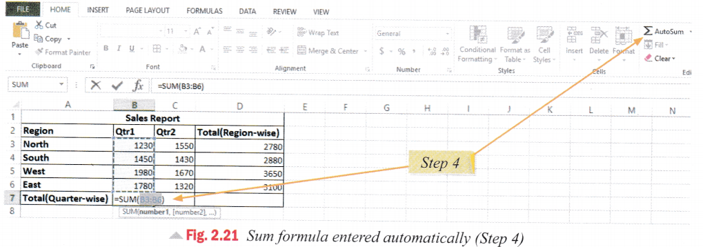 CBSE Notes for Class 7 Computer in Action - Calculations in Microsift ...