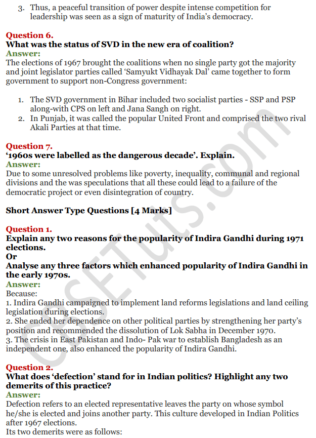 NCERT Solutions for Class 12 Political Science Chapter 5 Challenges to ...