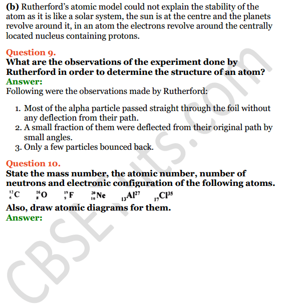 Selina Concise Chemistry Class 8 ICSE Solutions Chapter 4 Atomic Structure - CBSE Tuts