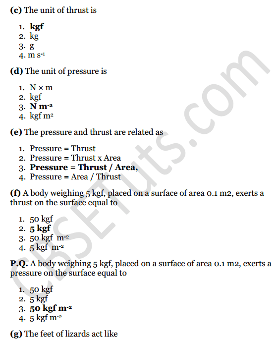 Selina Concise Physics Class 8 ICSE Solutions Chapter 3 Force and Pressure - CBSE Tuts