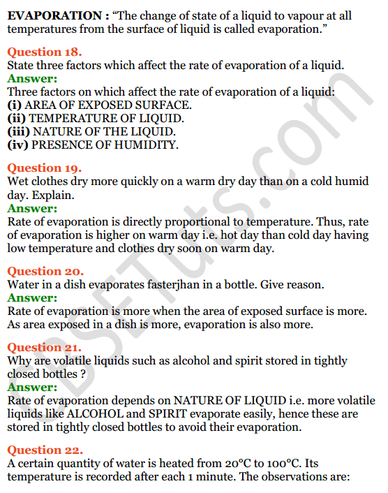 Selina Concise Physics Class 8 ICSE Solutions Chapter 1 Matter - CBSE Tuts