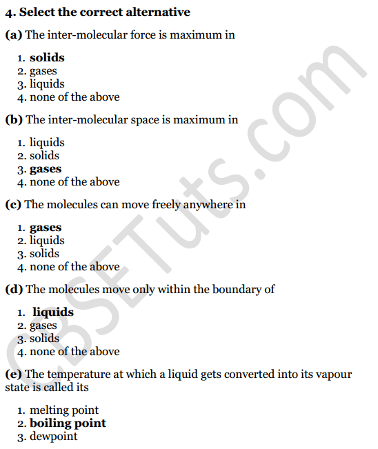 Selina Concise Physics Class 8 ICSE Solutions Chapter 1 Matter - CBSE Tuts