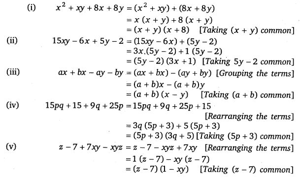 NCERT Solutions for Class 8 Maths Chapter 14 Factorisation Ex 14.1 - CbseTuts.com