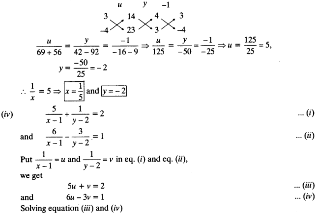 NCERT Solutions for Class 10 Maths Chapter 3 Pair of Linear Equations ...