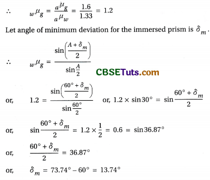 Derivation of Prism Formula : Definition, Angle of Deviation and Solved Examples - CBSE Tuts