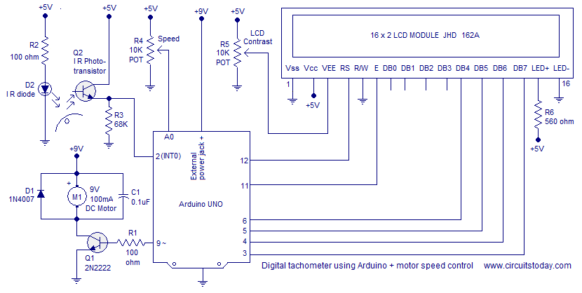 Optical Tachometer Circuit Diagram Circuit Diagram