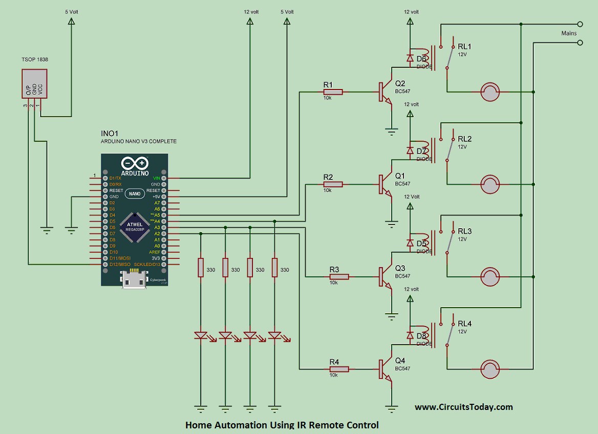 Tv Remote Circuit Diagram