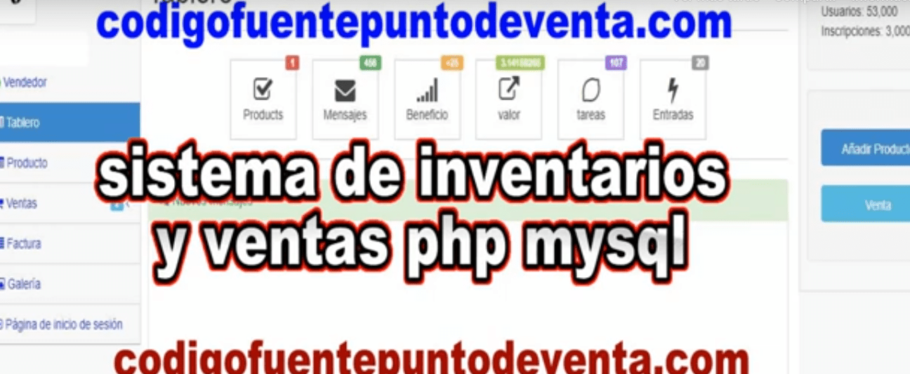 sistema de inventario y ventas en php mysql - codigo fuente gratis