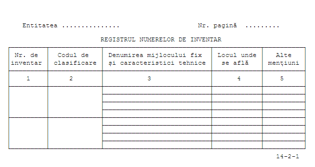 Registrul numerelor de inventar-termenul zilei | Contabilitate ...
