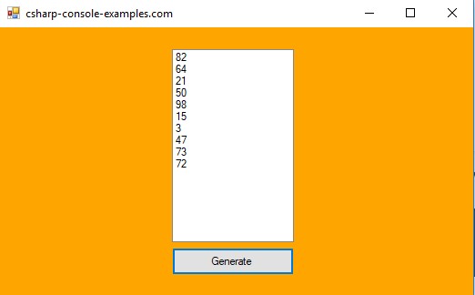 Generate Random Number In C Winform Programming Pseudocode Example C Programming Example 4488