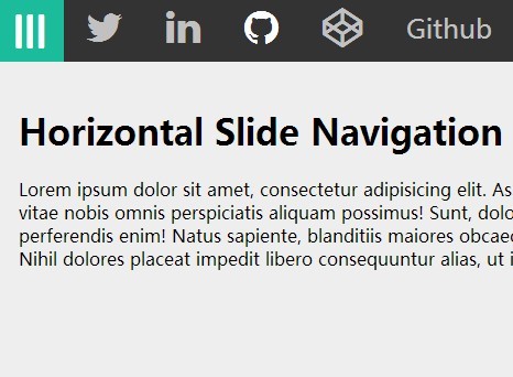 Horizontal Slide Navigation Menu with Pure CSS/CSS3 | CSS Script