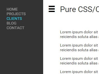 Pure CSS/CSS3 Off-screen Side Navigation | CSS Script
