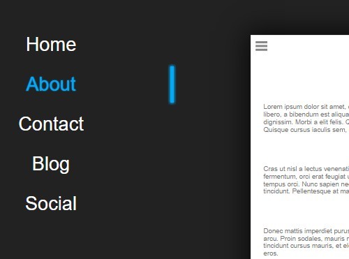Css Only Off Canvas Menu With Shrinking Main Content Css Script 2947