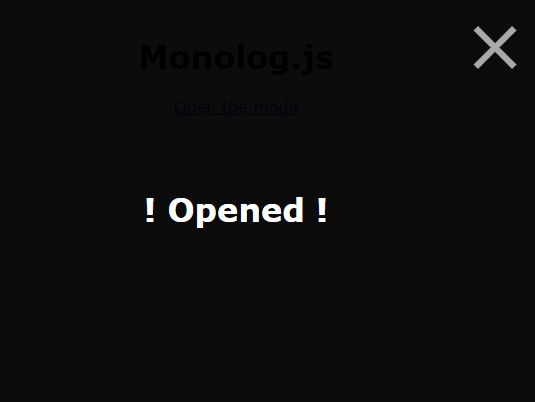 Simple Fullscreen Modal Window In Pure JavaScript - Monolog.js | CSS Script