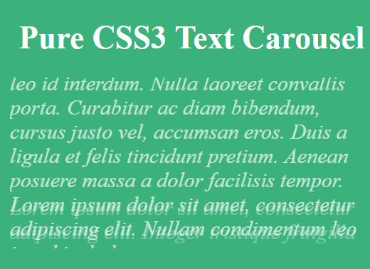 Css Only Text Carousel Rotator Css Script 7757