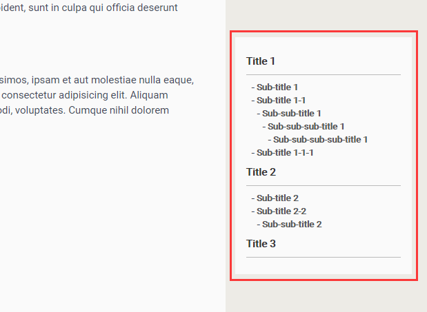 Easy Table Of Contents Generator In Pure Javascript Css Script 6053