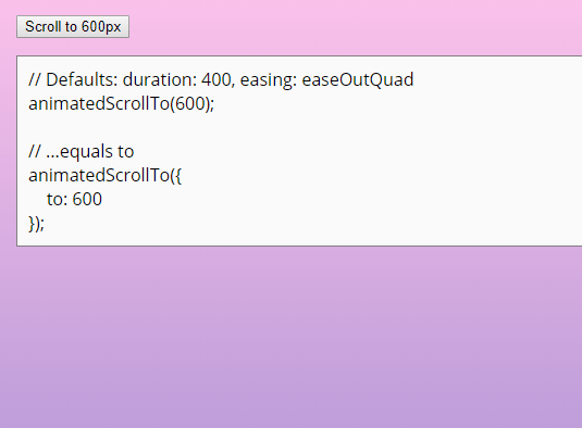 ES6 Smooth Scroll Library - es6-scroll-to | CSS Script