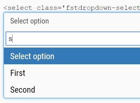 Bootstrap Style Searchable Dropdown Plugin - fstdropdown | CSS Script