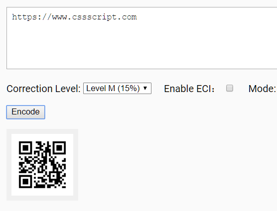 Decodingencoding Qr Code With Pure Javascript Css Script 7965